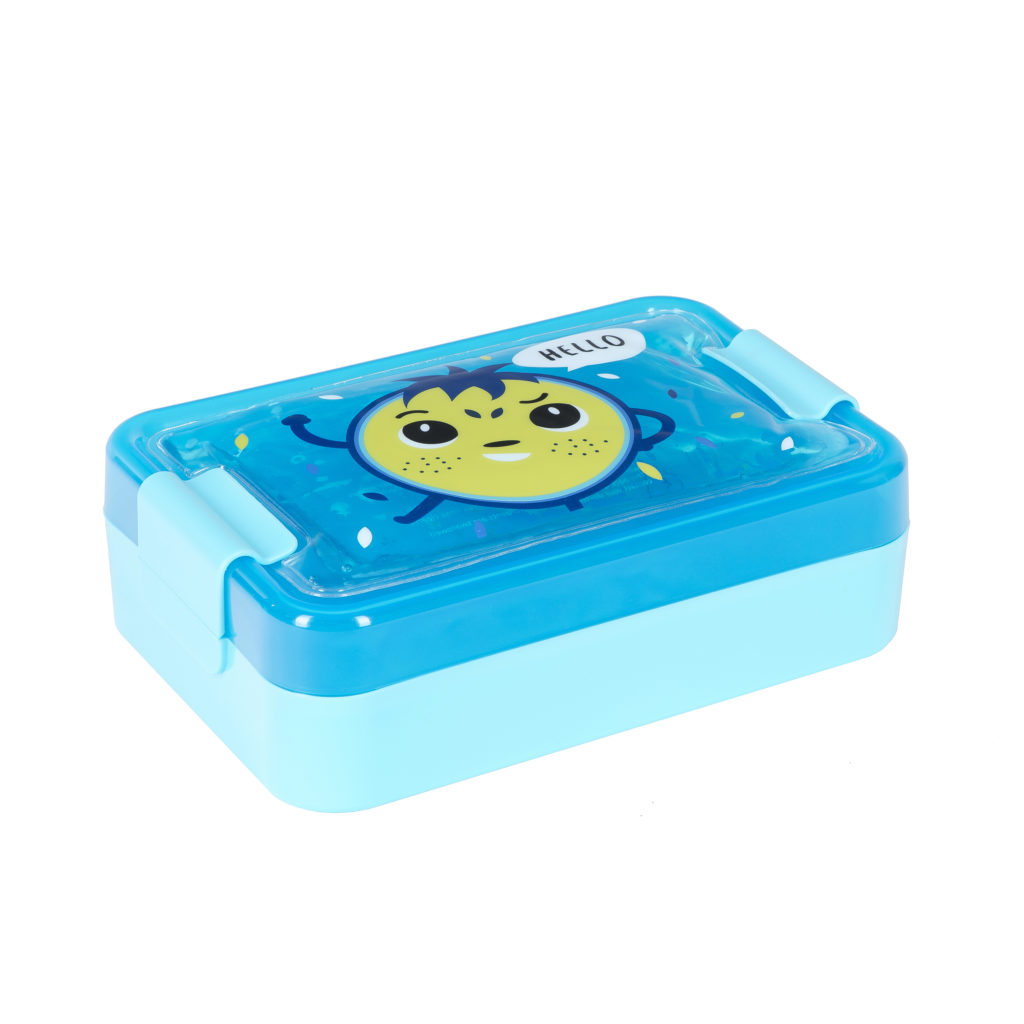 BLUE LUNCH BOX SET WITH A COOLING GEL Hello Bill! - Lunch Munch