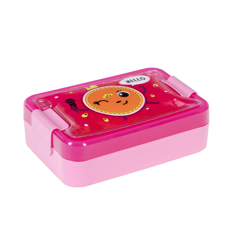 PINK LUNCH BOX SET WITH A COOLING GEL - LUNCH MUNCH